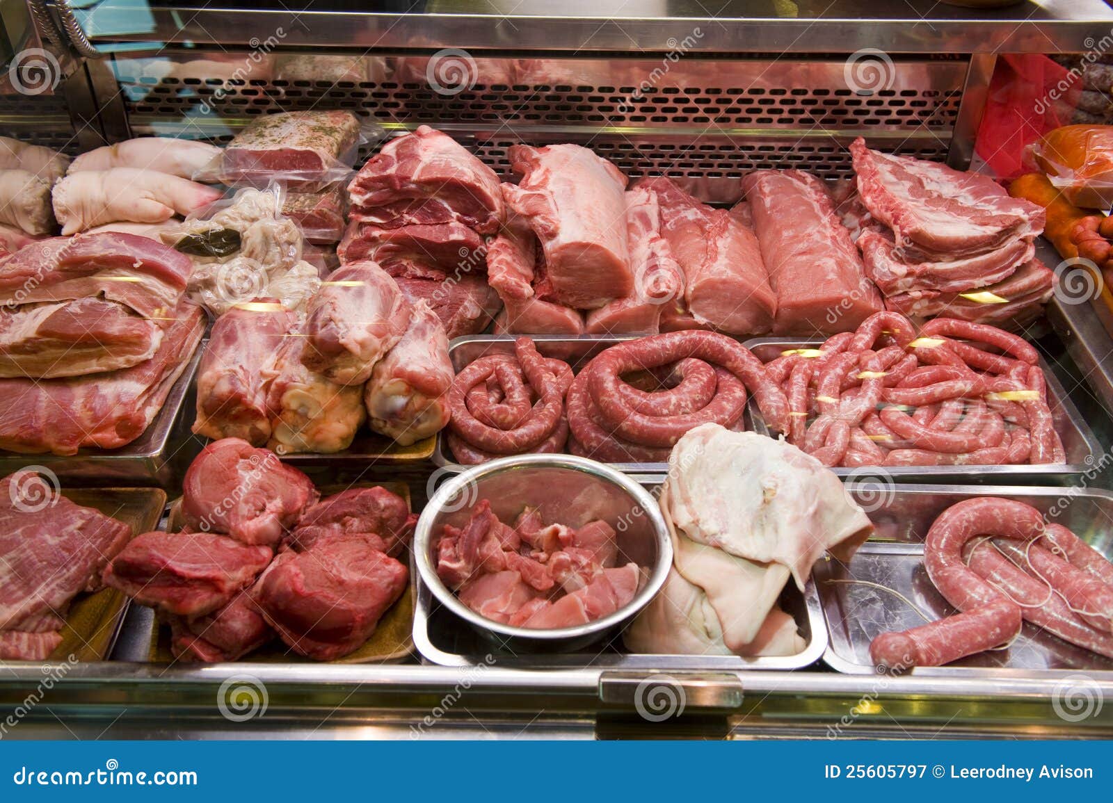 Fresh raw meat for sale stock image. Image of meat, butchers - 25605797