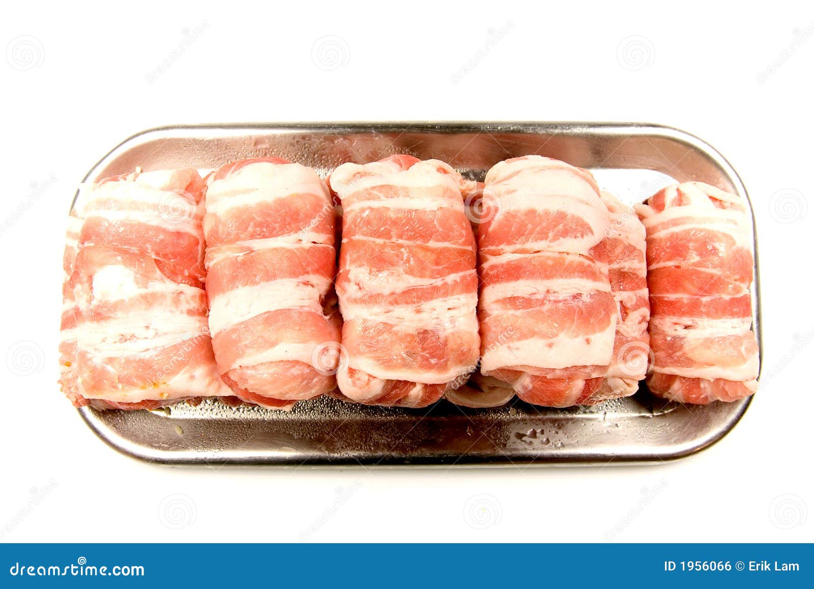Fresh Raw Meat on Silver Platter Stock Photo - Image of butcher ...