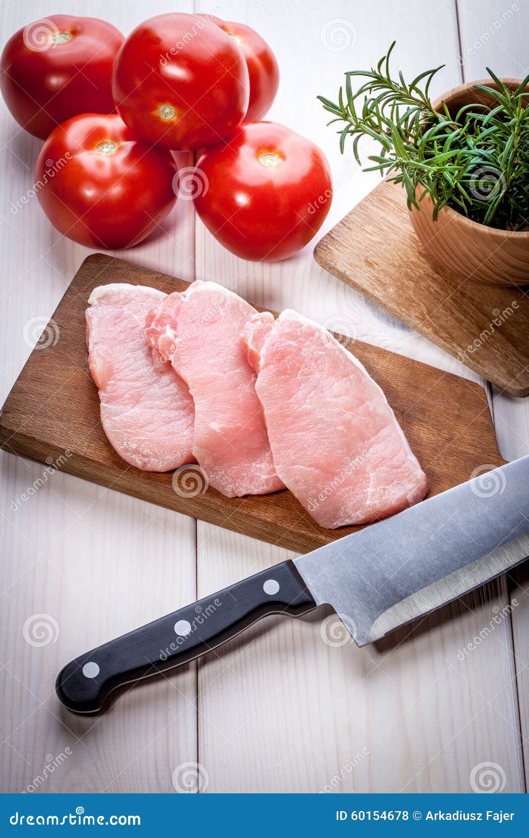 Fresh raw meat sliced. stock photo. Image of slice, board - 60154678