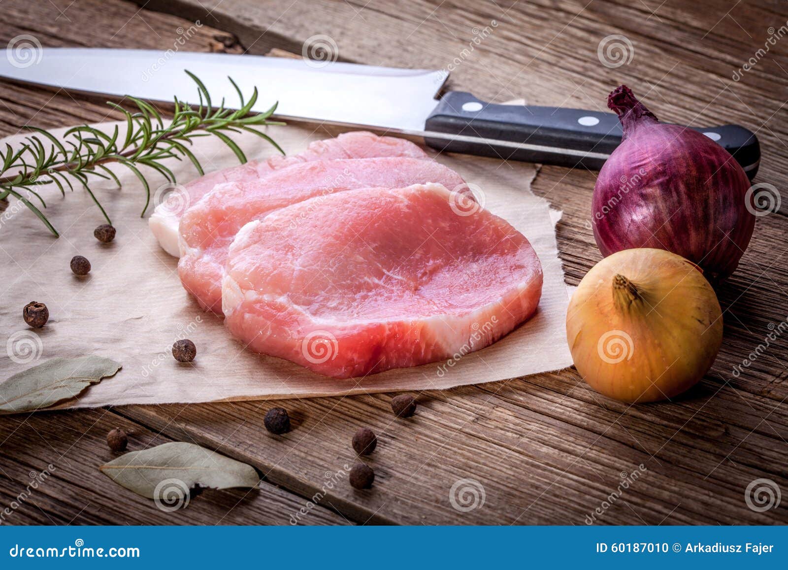 Fresh raw meat sliced. stock photo. Image of dark, dinner - 60187010