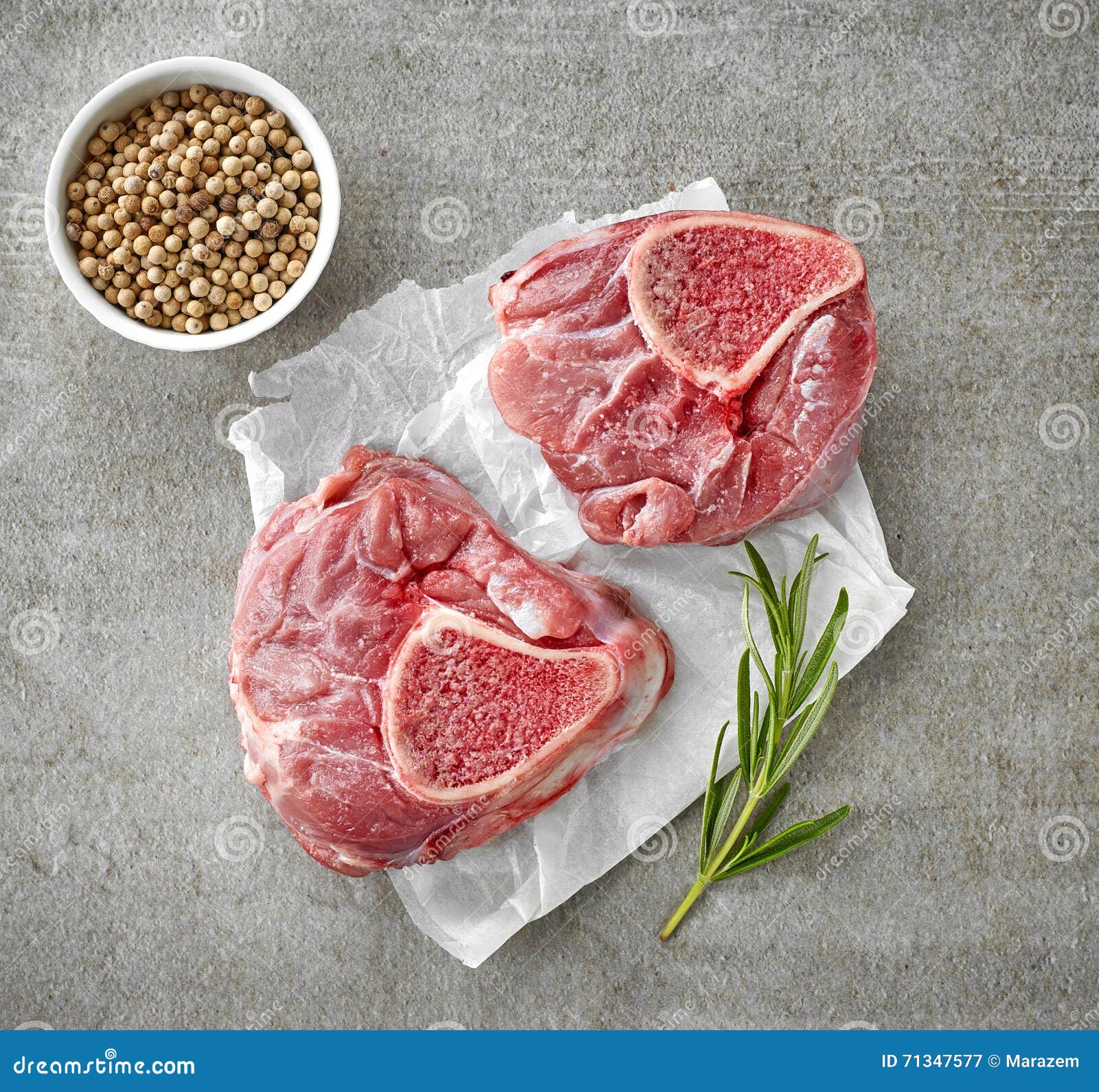 Fresh Raw Meat on White Wrapping Paper Stock Image - Image of slice ...