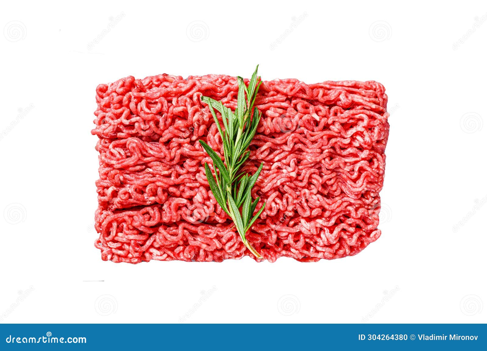 Fresh Raw Mince Beef, Ground Meat Isolated on White Background, Top ...