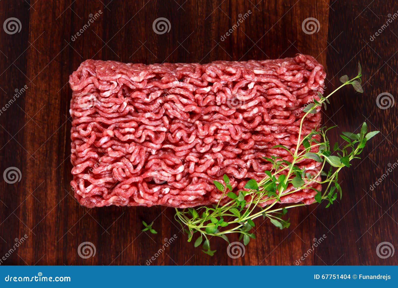 Fresh Raw Mince Beef on Wooden Table Stock Photo - Image of closeup ...