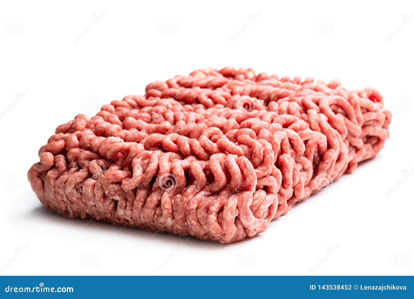 Fresh Raw Minced Beef Isolated on White Stock Photo - Image of prepare ...