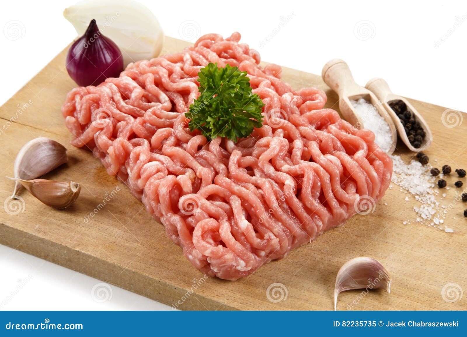 Fresh raw minced meat stock image. Image of grocery, diet - 82235735