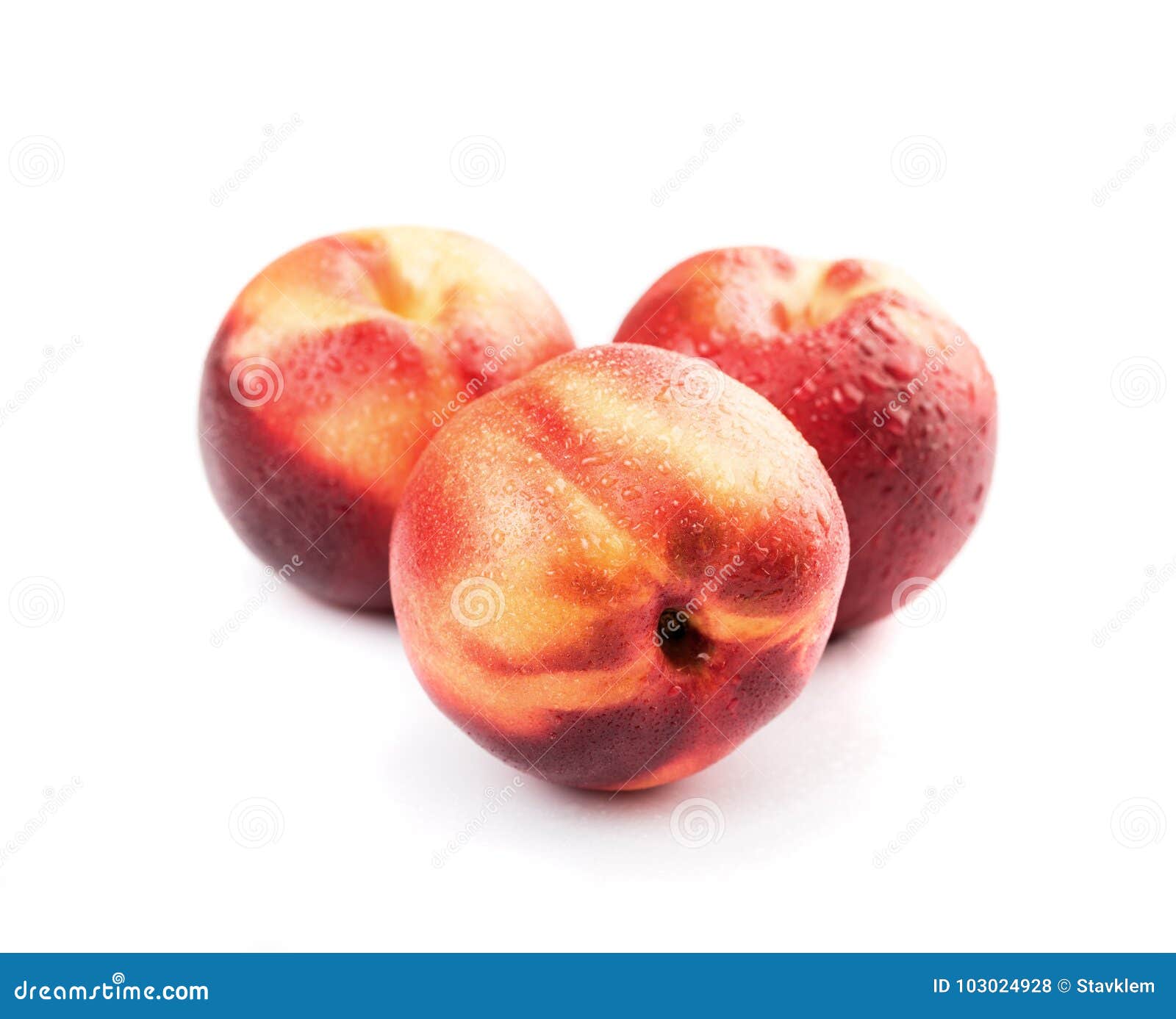 Fresh Raw Nectarine Isolated on White Stock Photo - Image of perfect ...
