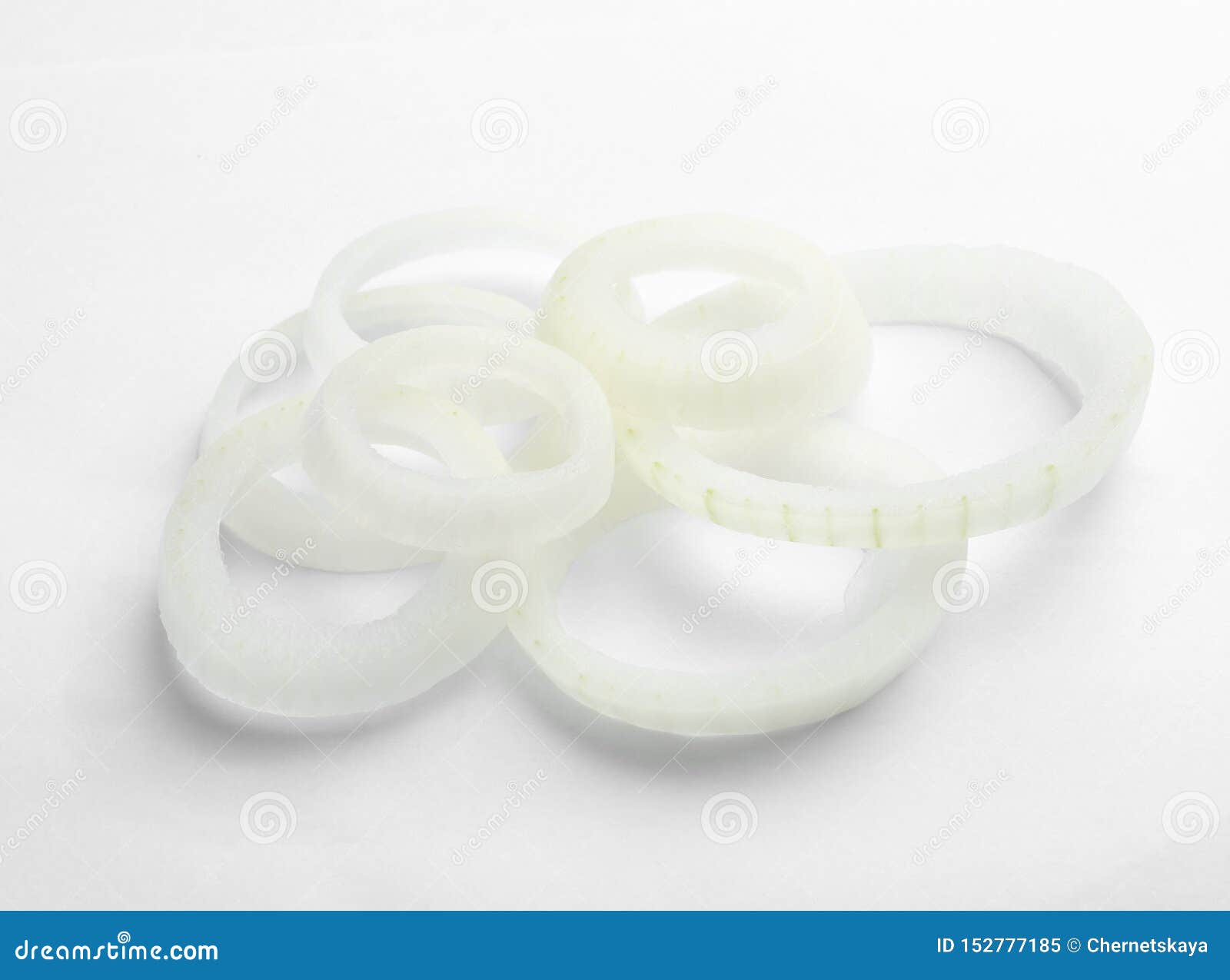 Fresh Raw Onion Rings on White Stock Image - Image of gourmet ...