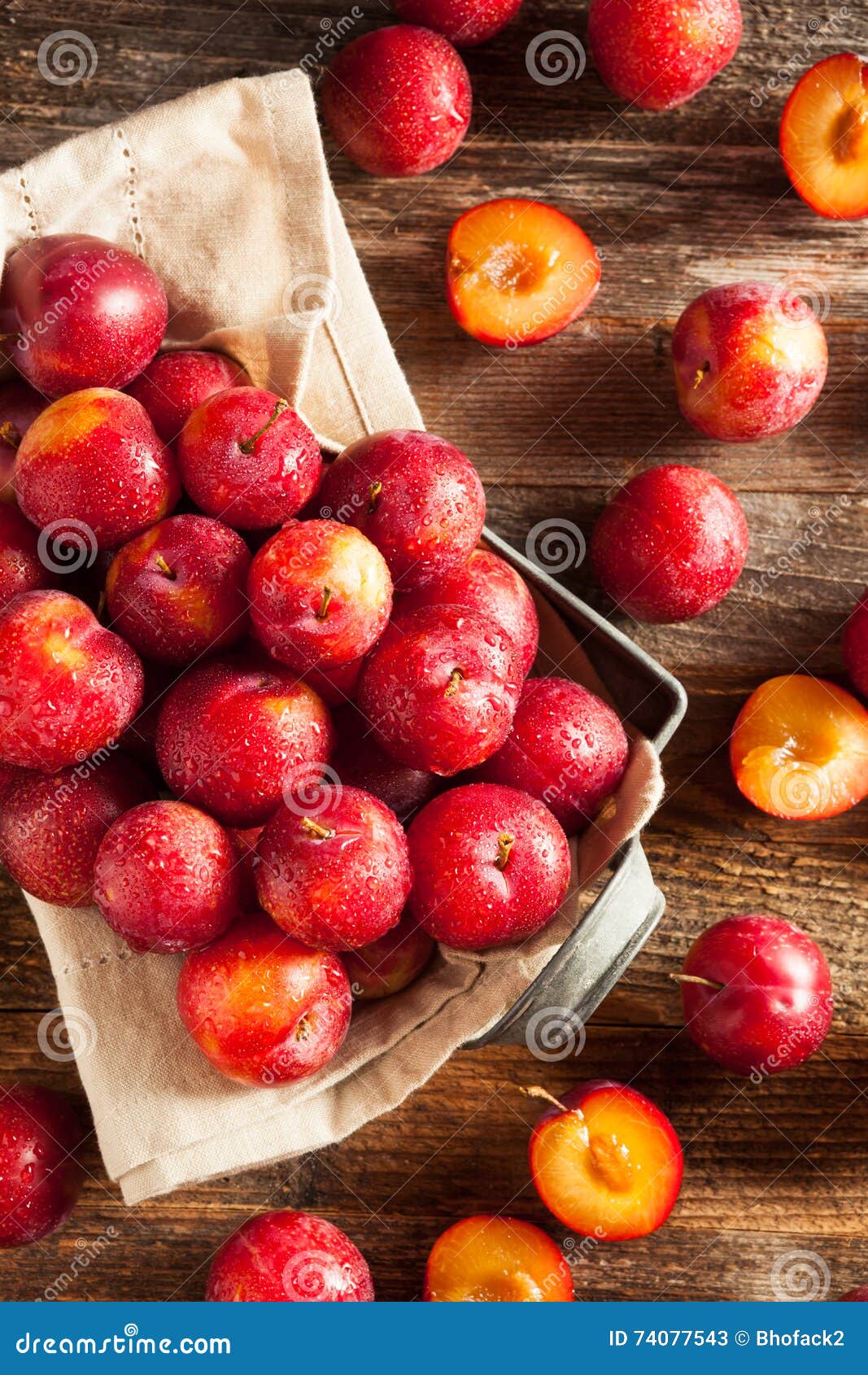 Fresh Raw Organic Cherry Plums Stock Image - Image of organic, diet ...