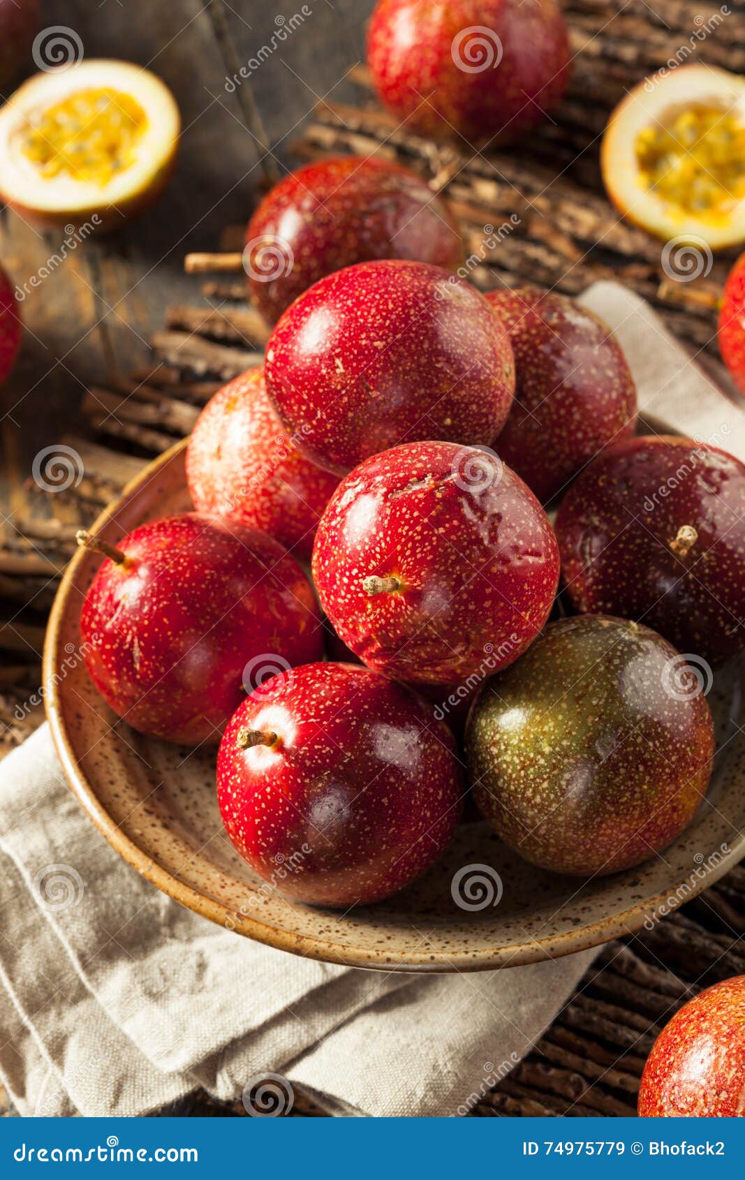 Fresh Raw Organic Passion Fruit Stock Image - Image of delicious ...