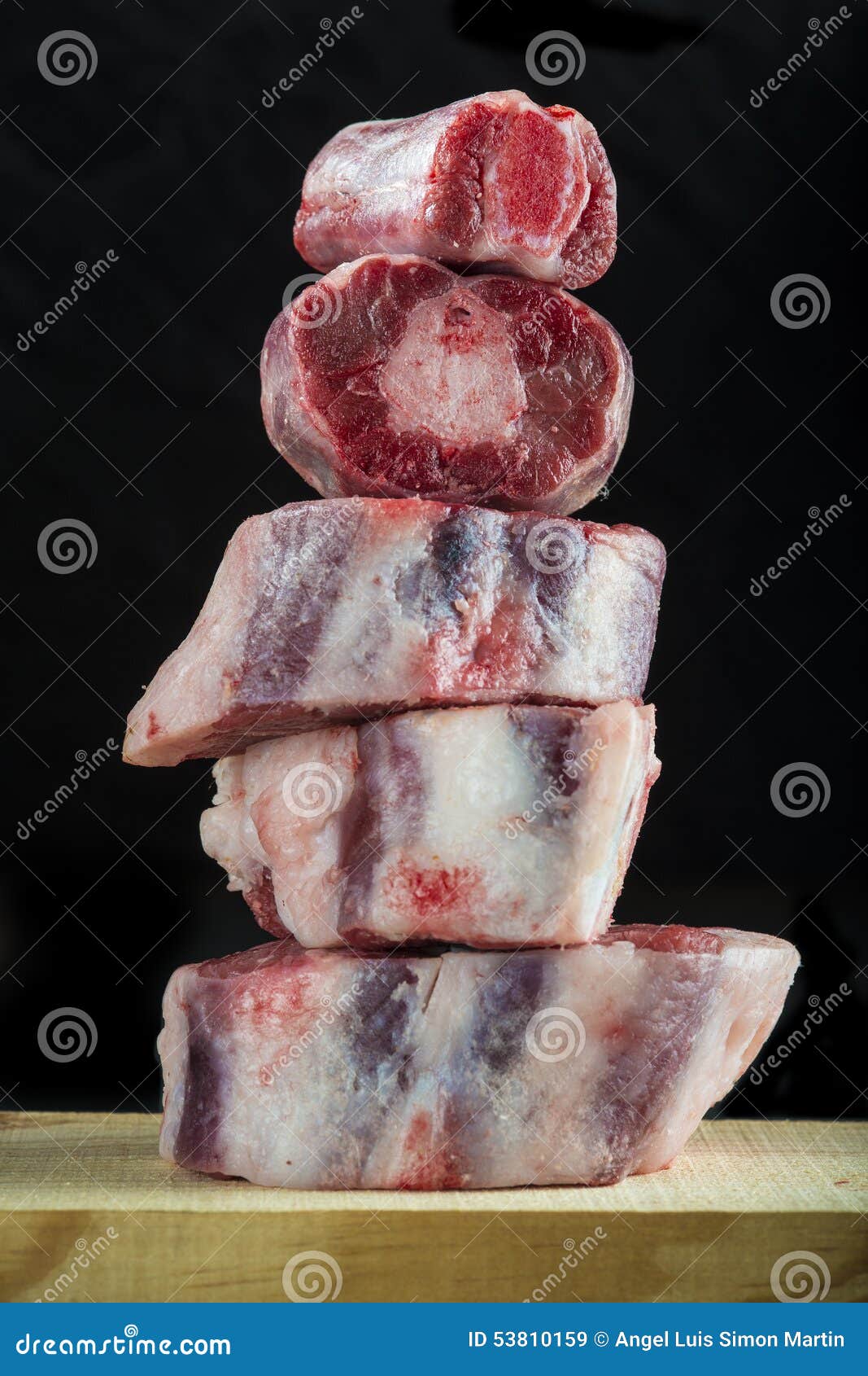Fresh and raw oxtail cut stock image. Image of black - 53810159