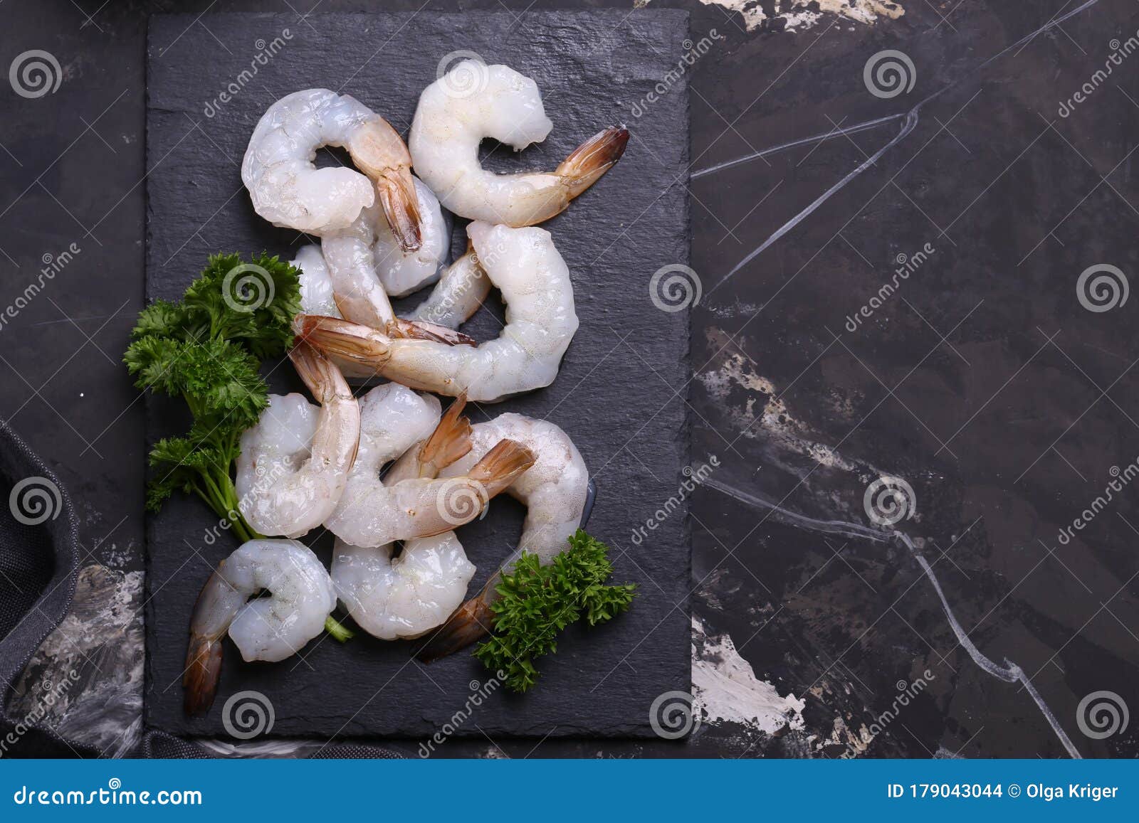 Fresh raw peeled shrimp stock photo. Image of closeup - 179043044