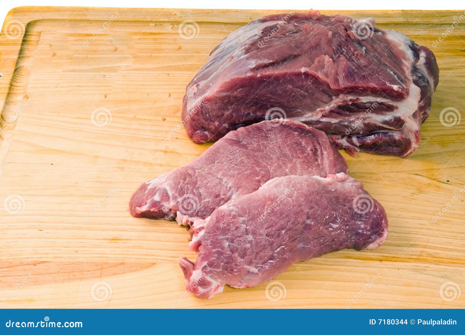 Fresh raw piece of meat stock photo. Image of white, rump - 7180344