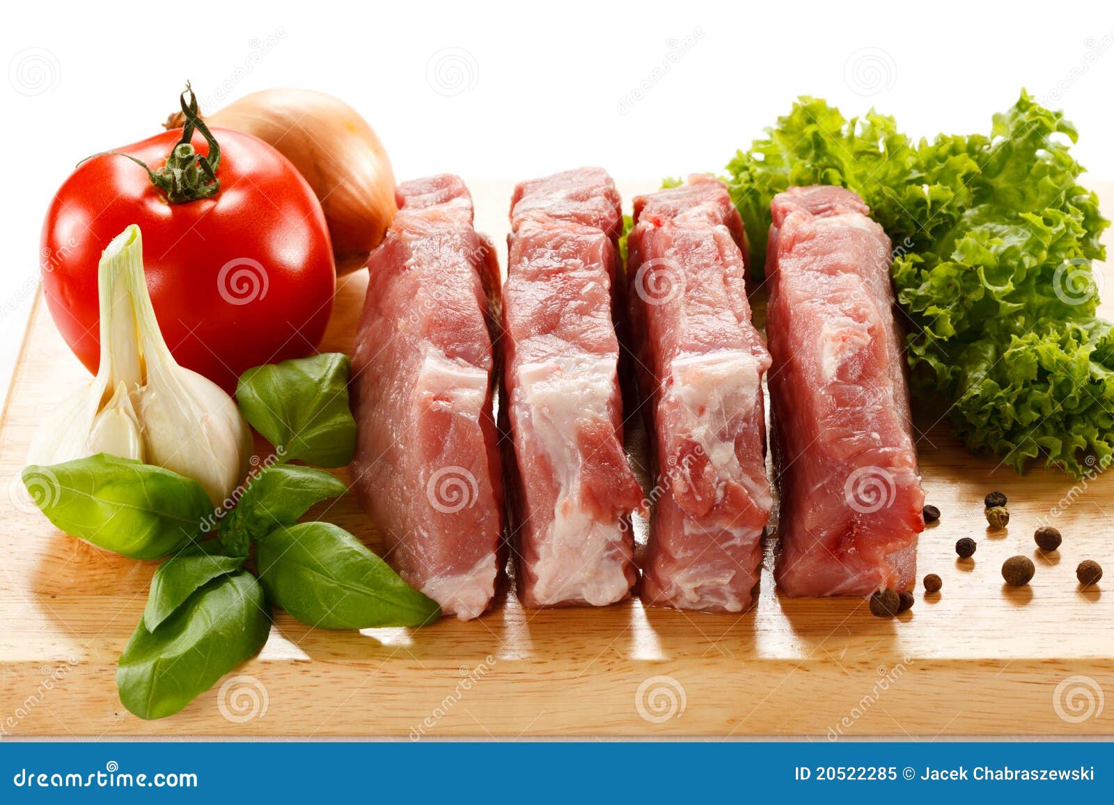 Fresh raw pork stock image. Image of food, healthy, cook - 20522285
