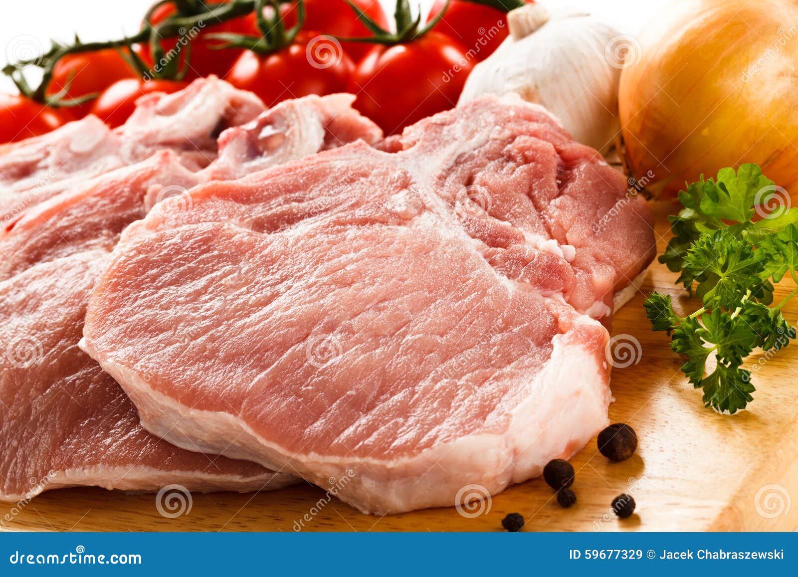 Fresh raw pork stock image. Image of ingredient, bone - 59677329