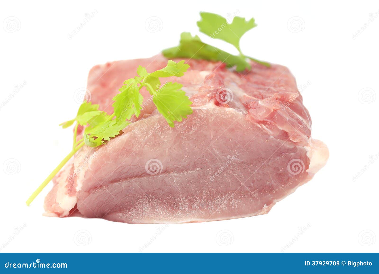 Fresh Raw Pork ,Isolated on White Background. Stock Photo - Image of ...