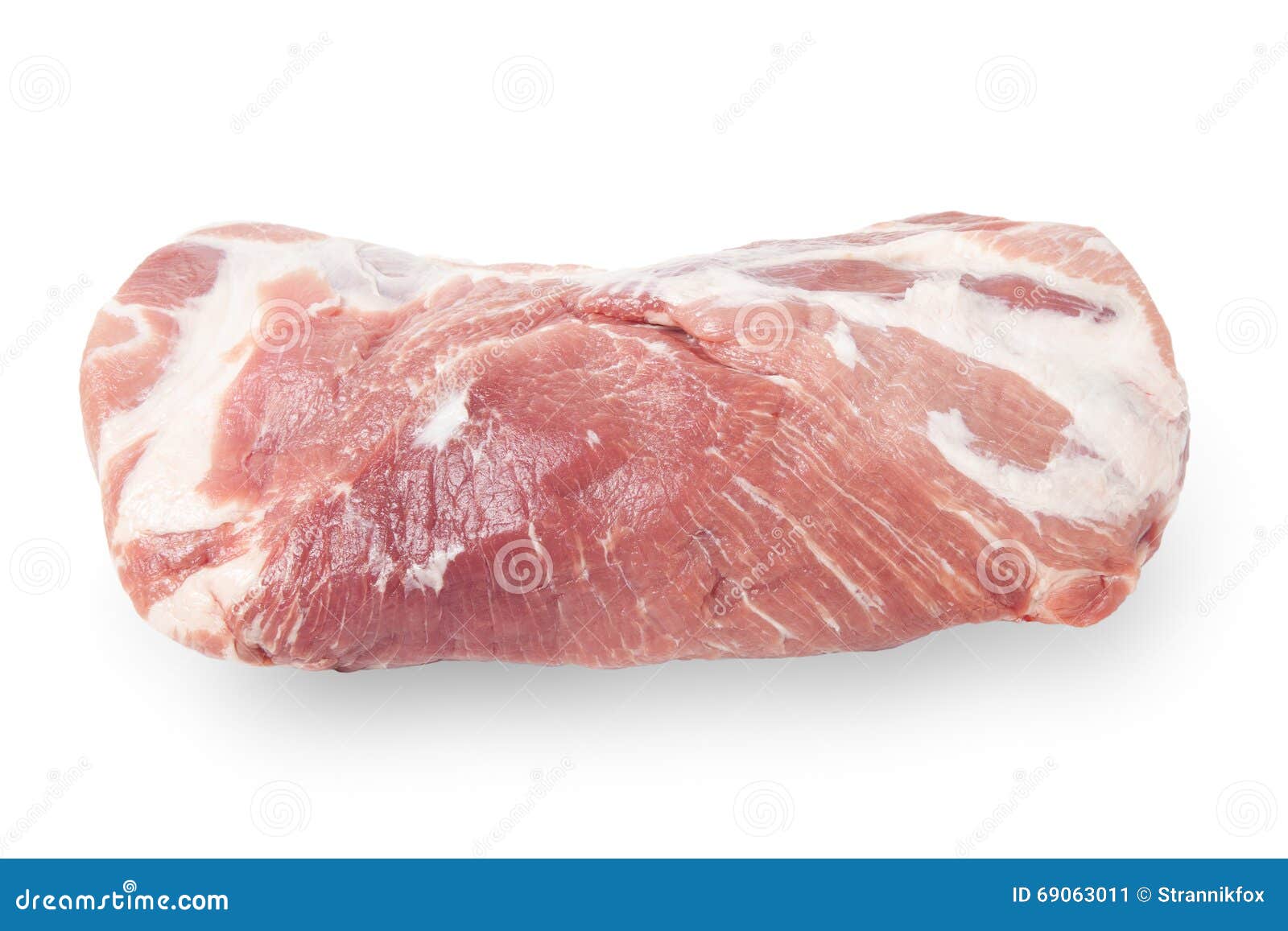 Fresh Raw Pork Meat Isolated with Shadow on White Background Stock ...