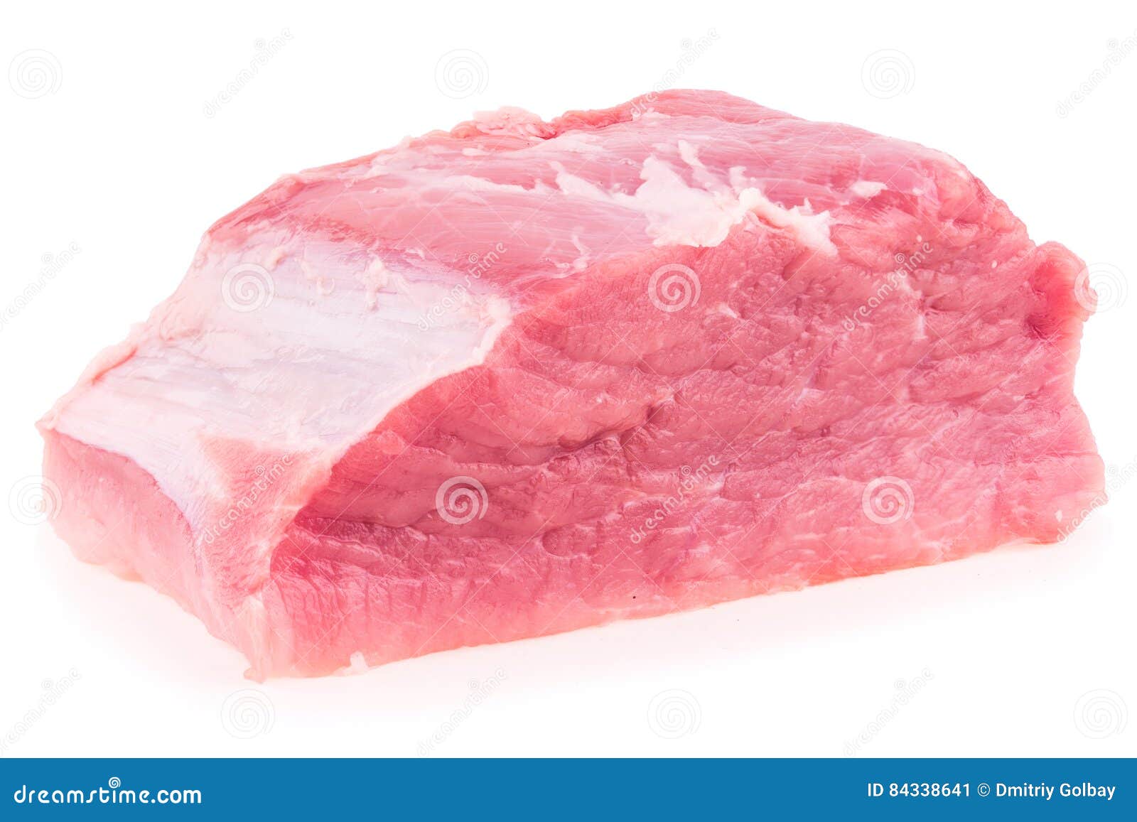 Fresh Raw Pork Meat Isolated White Background. Stock Image - Image of ...