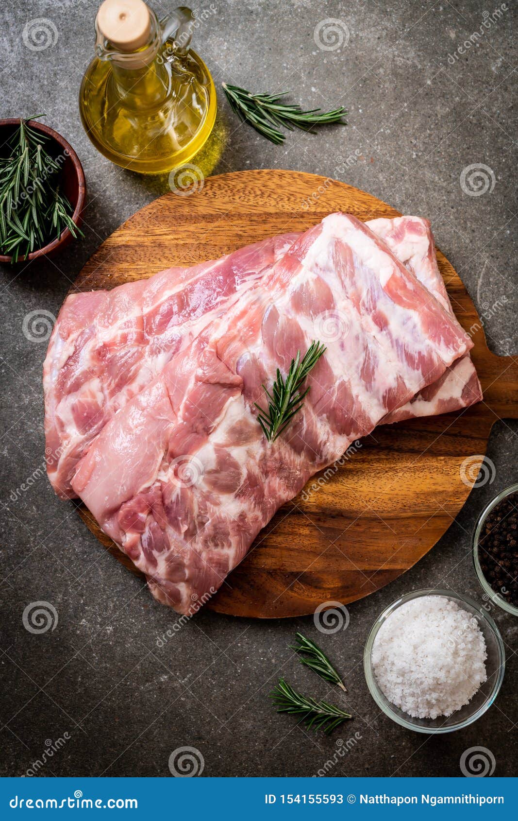 Fresh raw pork ribs stock image. Image of gourmet, beef - 154155593