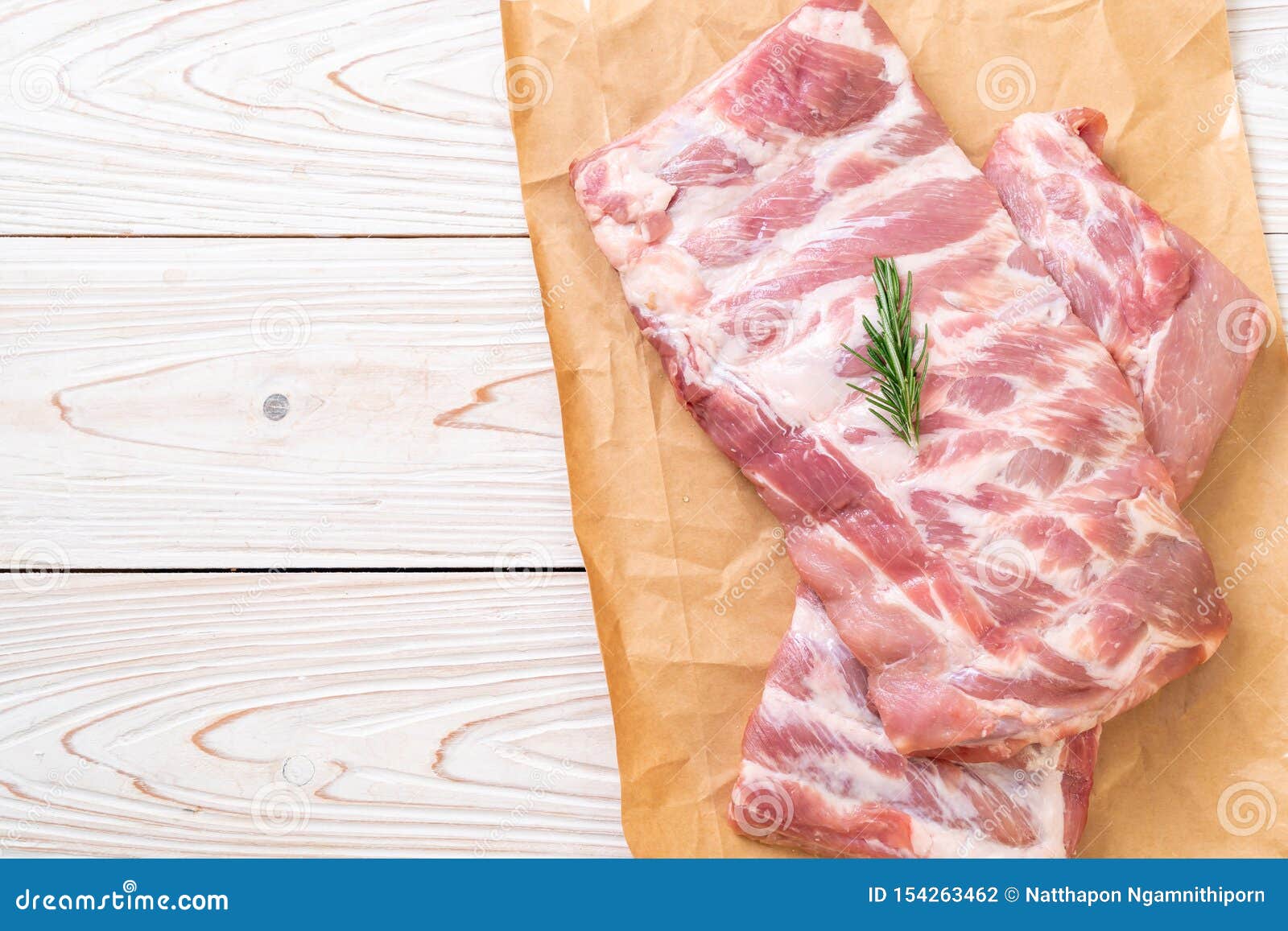 Fresh raw pork ribs stock photo. Image of ribs, background - 154263462