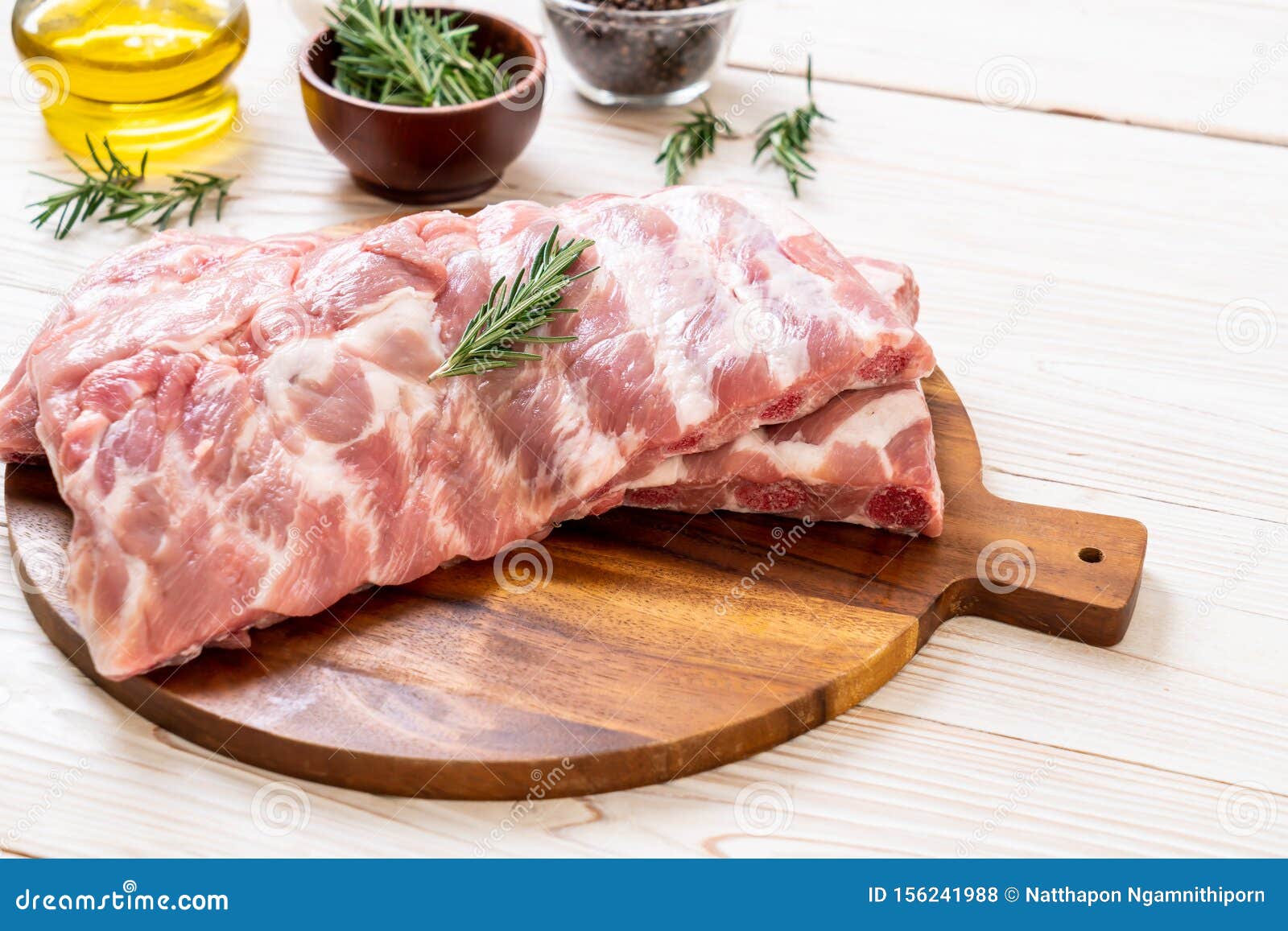 Fresh raw pork ribs stock photo. Image of ingredient - 156241988