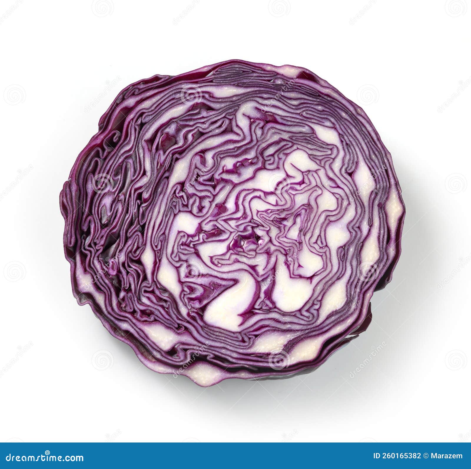 Fresh Raw Red Cabbage Slice Stock Photo - Image of closeup, head: 260165382