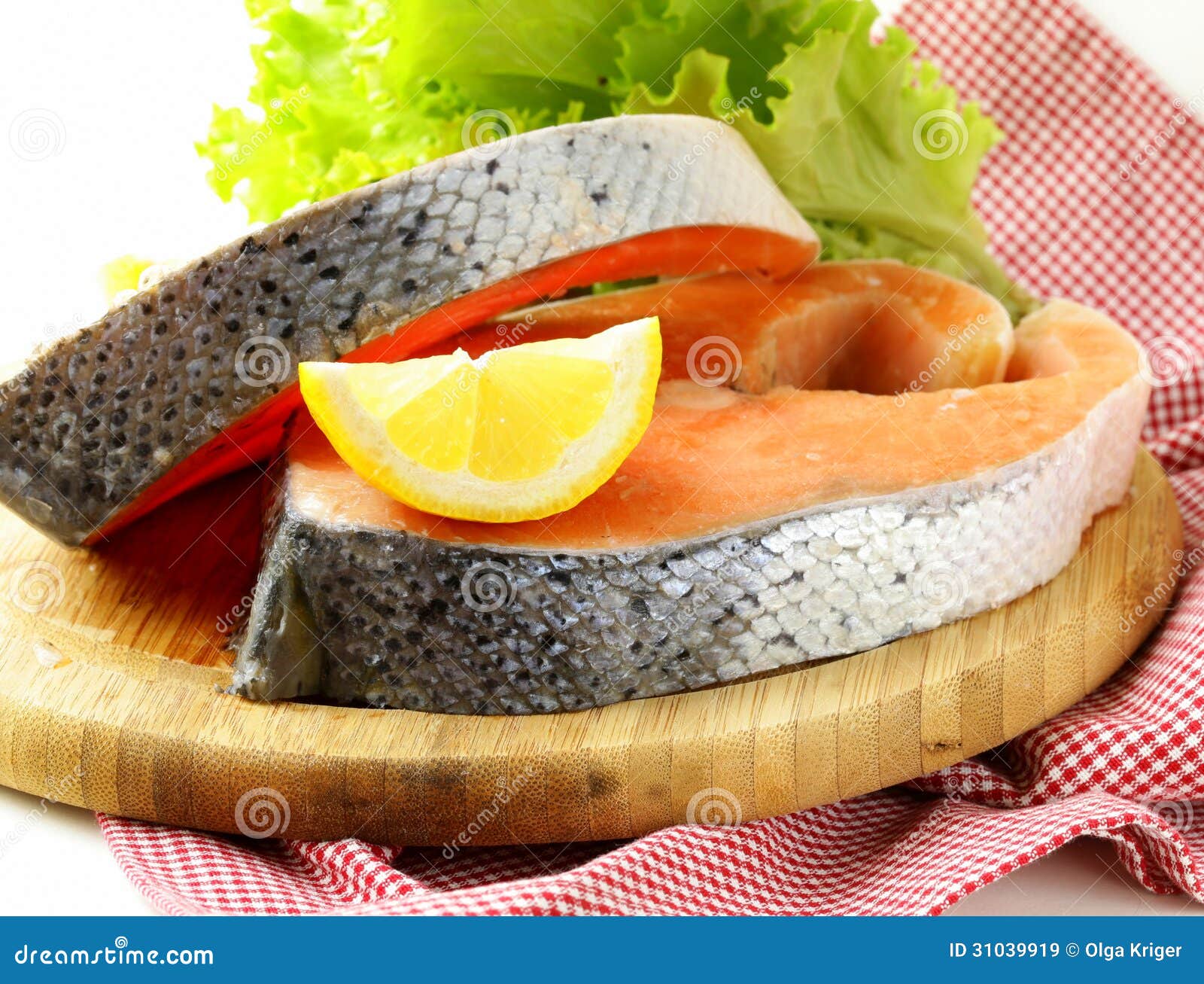 Fresh Raw Red Fish (salmon) Stock Image - Image of steak, pink: 31039919