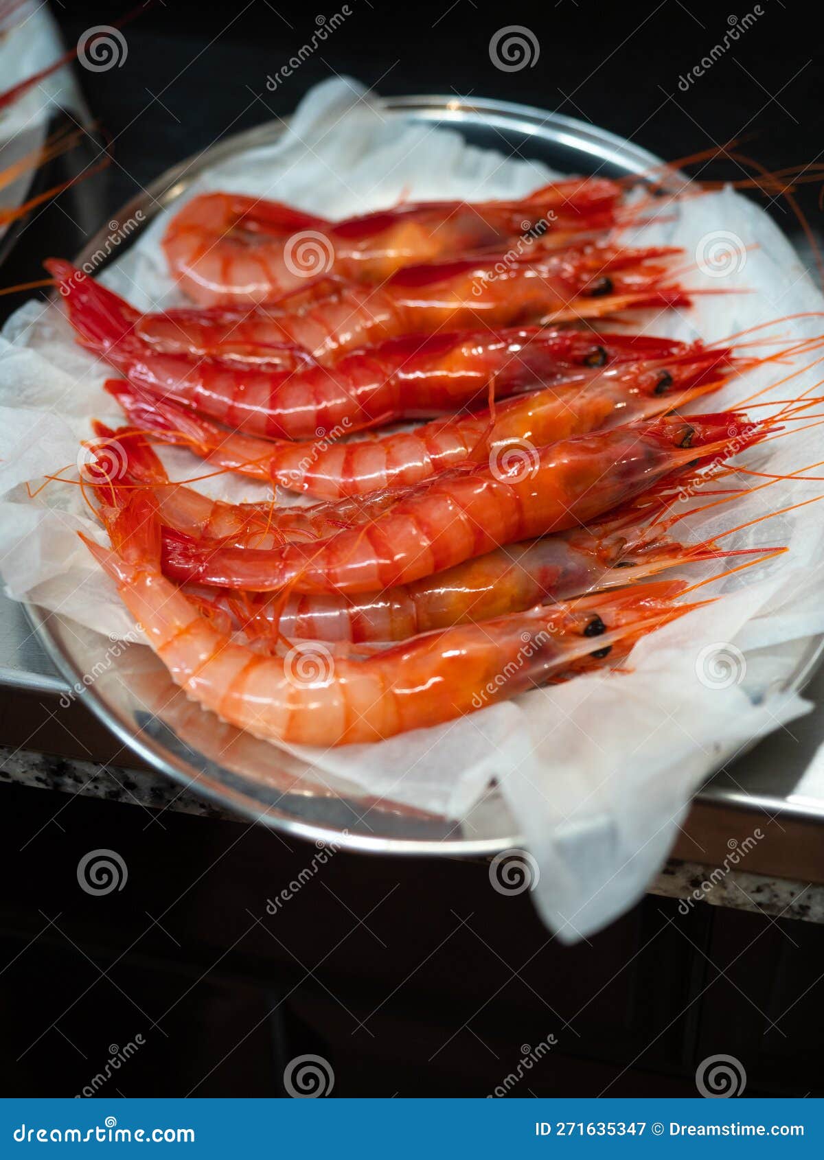 Fresh raw red prawns stock image. Image of seafood, recipe - 271635347