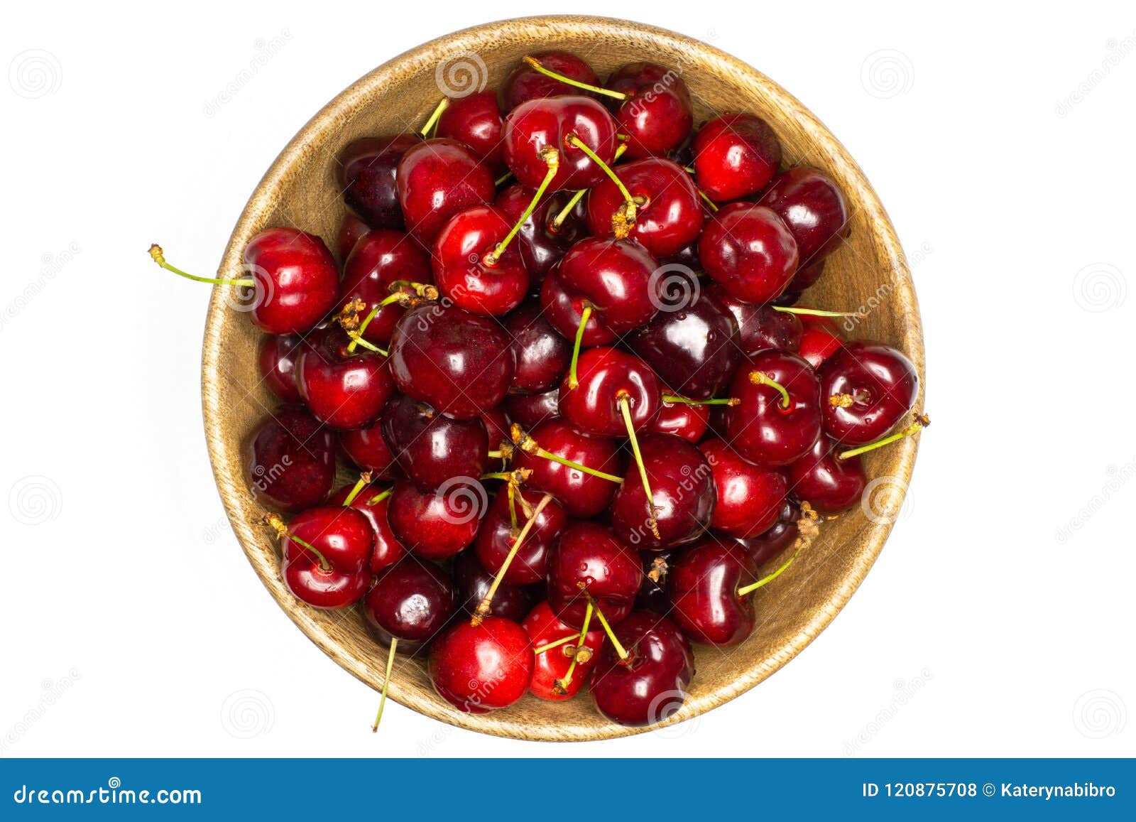 Fresh Raw Red Sweet Cherry Isolated on White Stock Photo - Image of ...