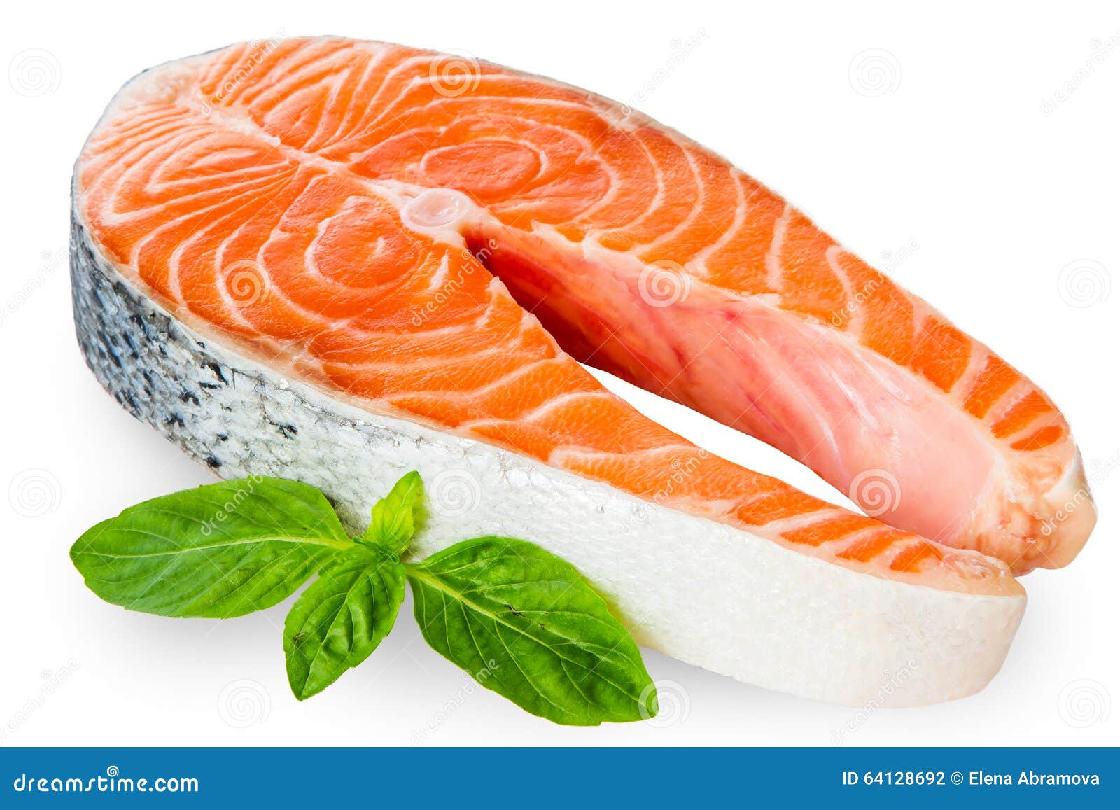 Salmon Fish Isolated On White Background. Fresh Wild Salmon Isolated On ...
