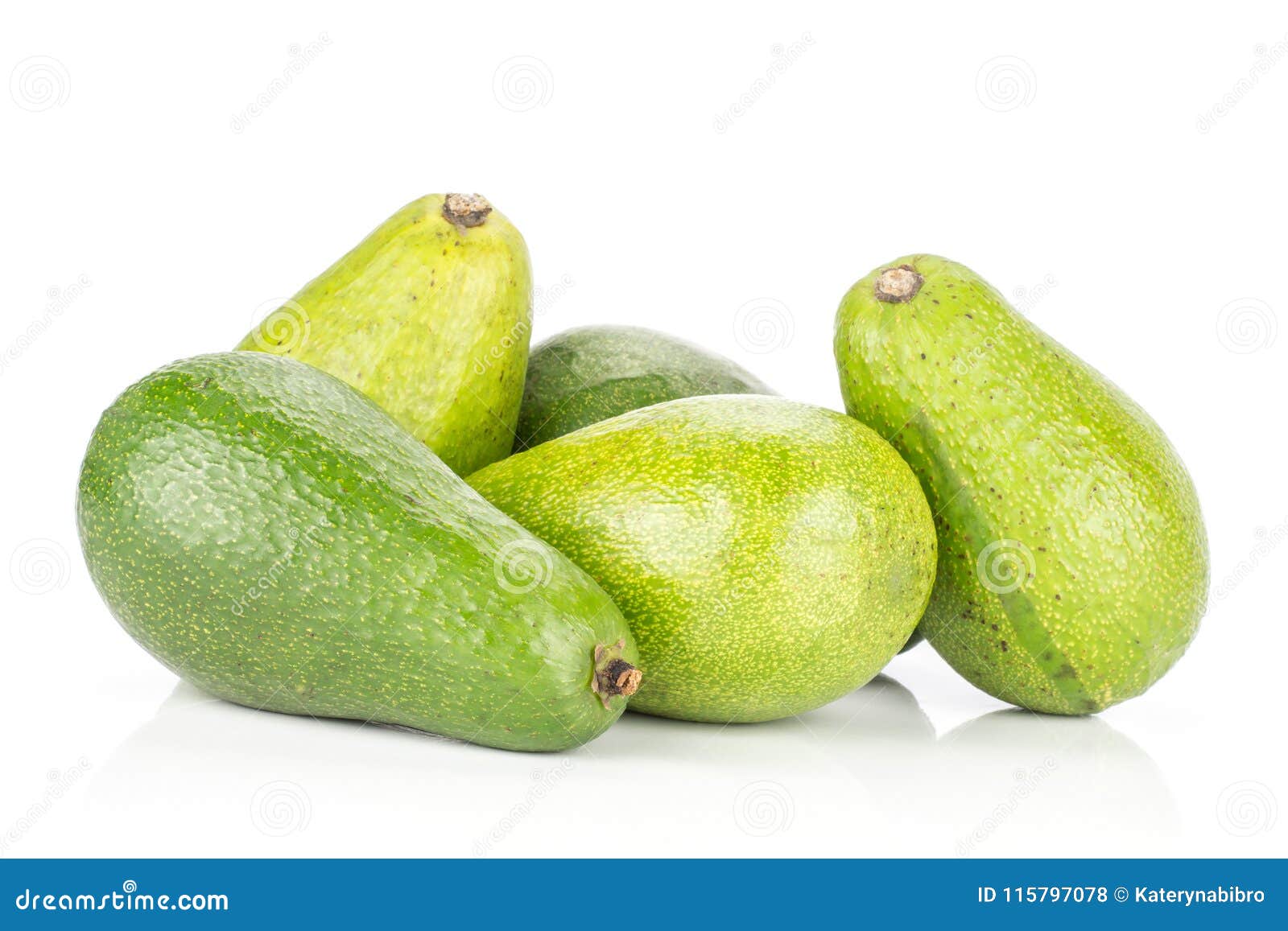 Fresh Raw Smooth Avocado Isolated on White Stock Photo - Image of ...