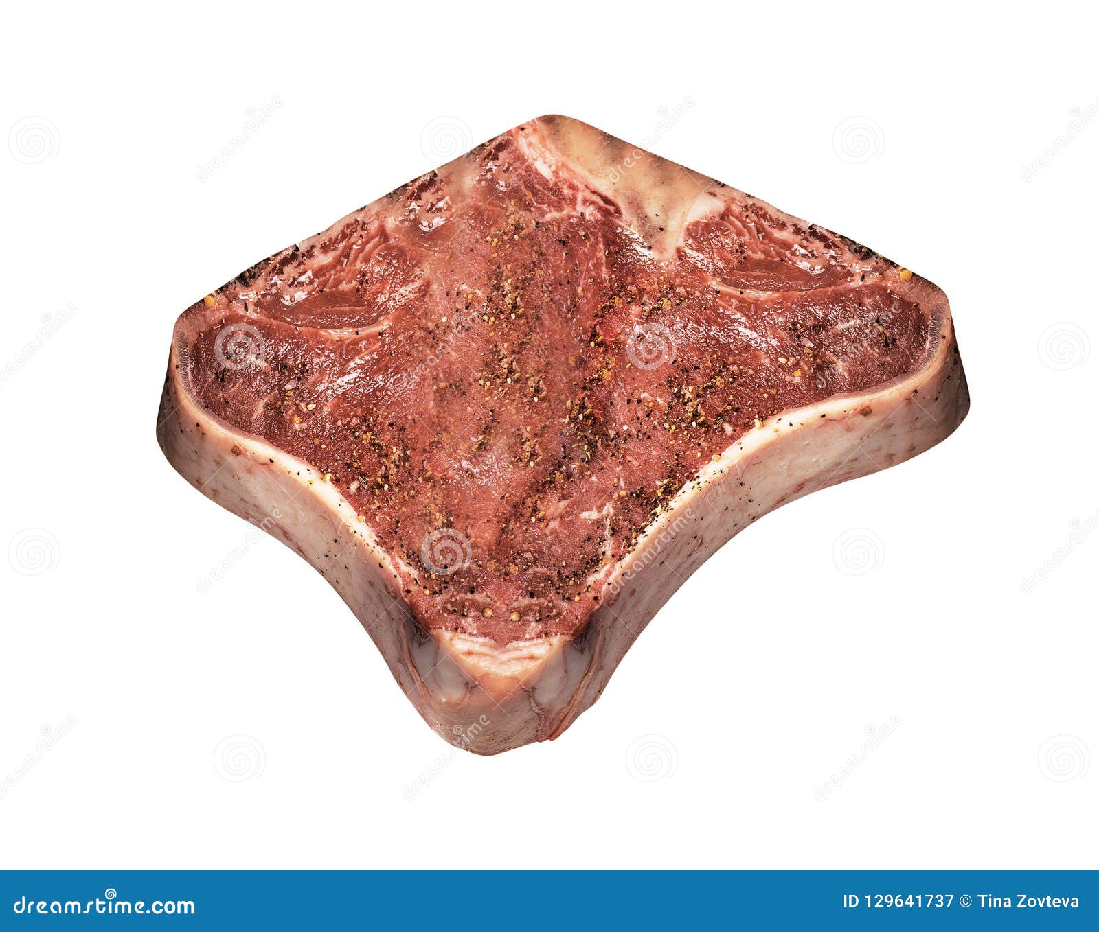 Fresh raw T bone steak stock image. Image of meal, ingredient - 129641737