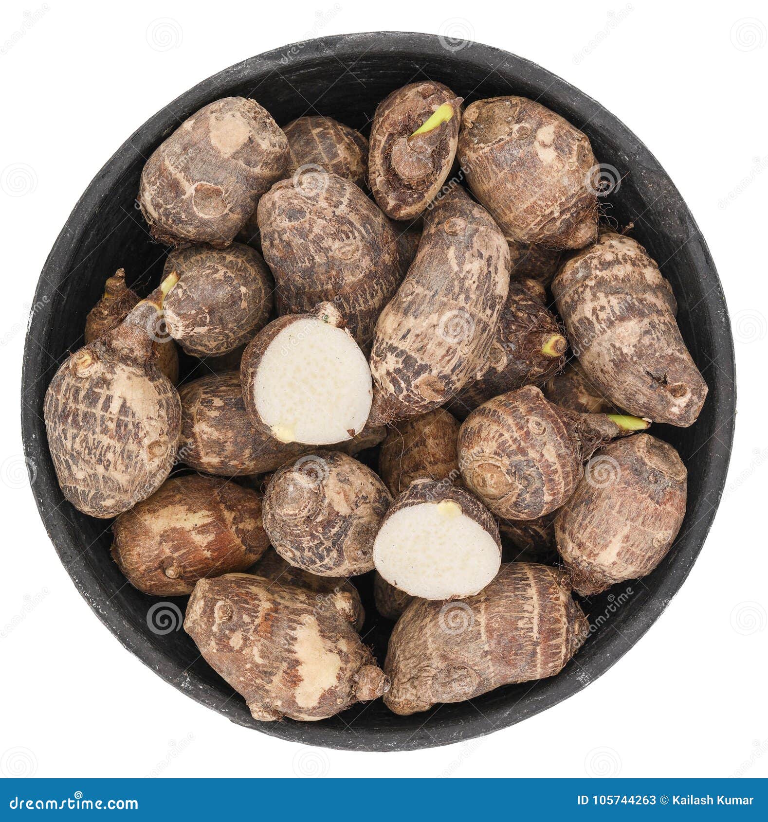 Fresh Raw Taro Vegetable stock image. Image of copy - 105744263