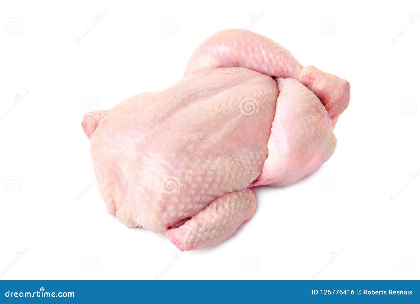 Fresh Raw Whole Chicken on White Background Stock Photo - Image of ...