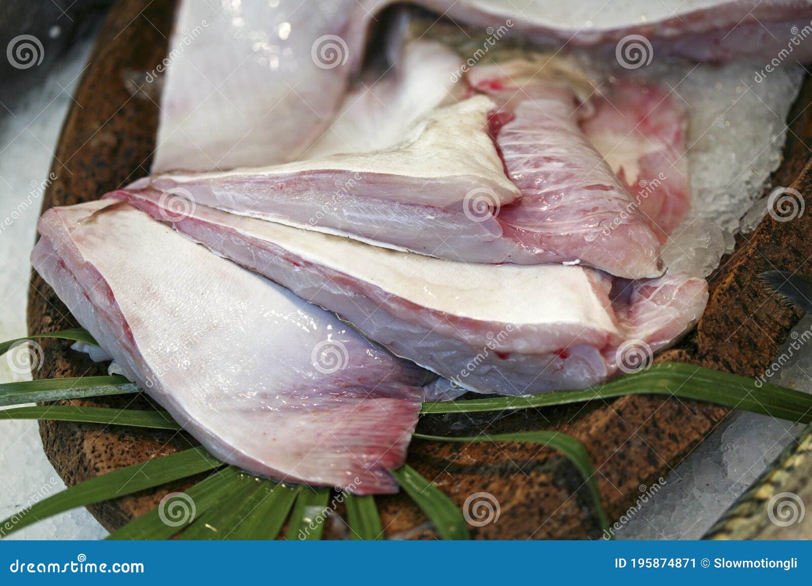 Fresh Ray at Fish Stall stock image. Image of animal - 195874871