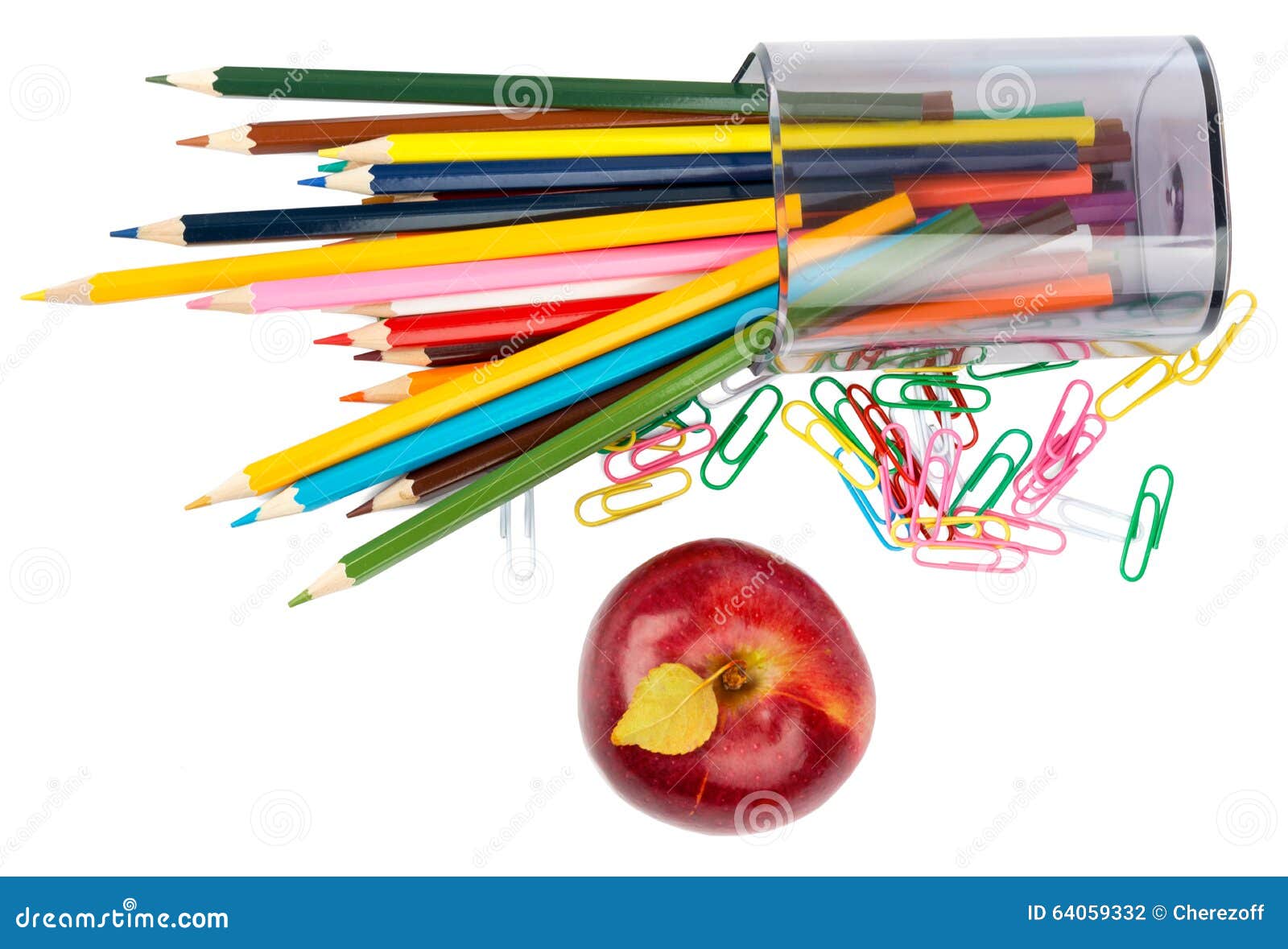 Fresh Red Apple with Crayons Stock Photo - Image of isolated, delicious ...