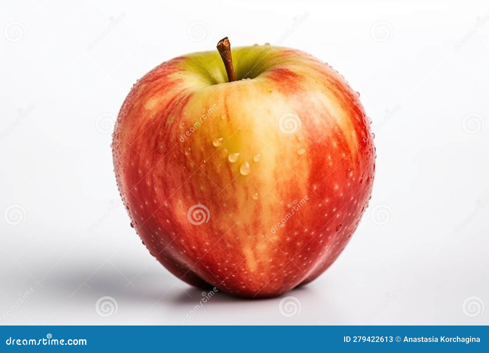 A Fresh Red Apple Highlighted on a White Background. Generative AI ...