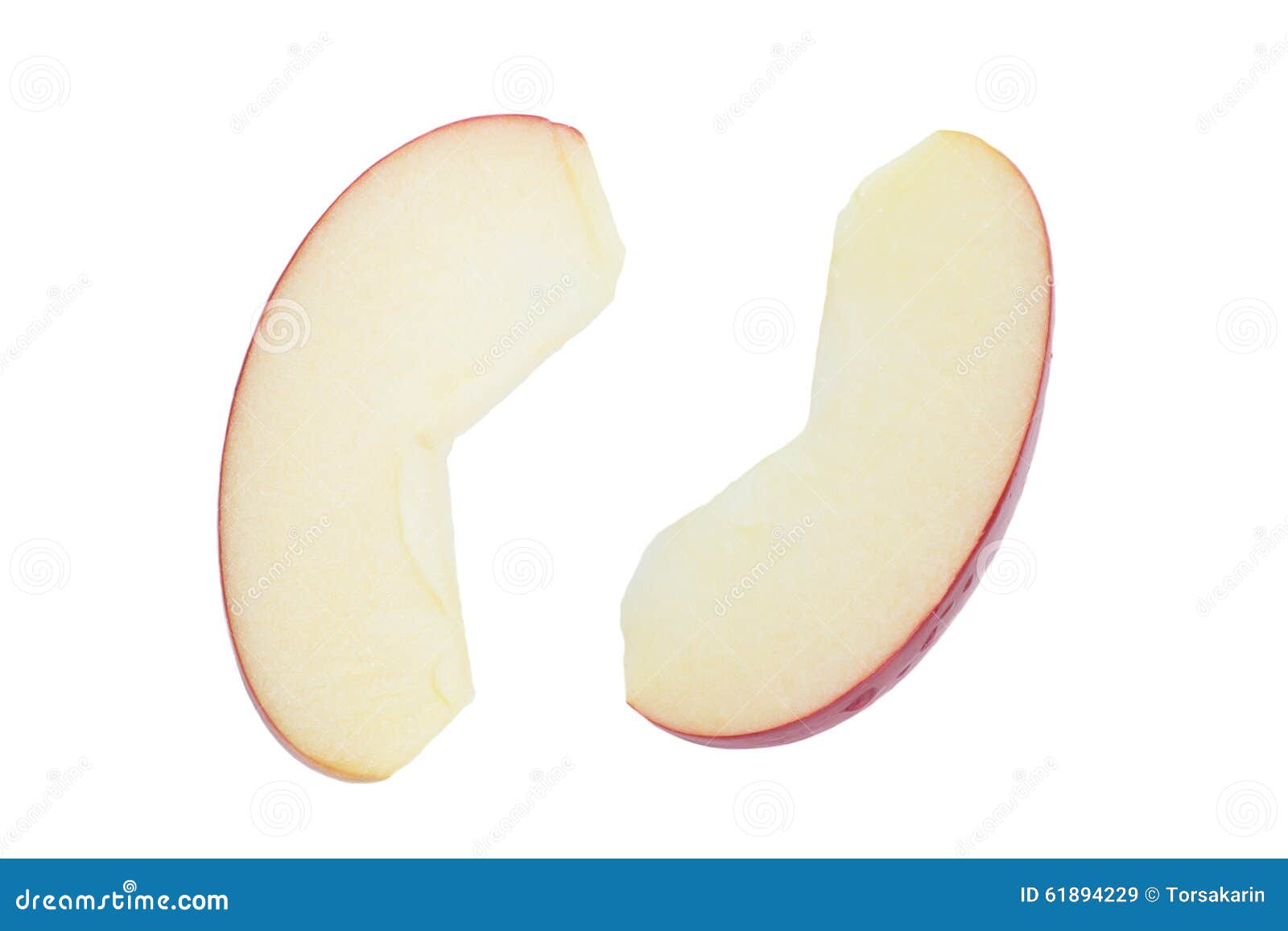 Fresh Red Apple Slice Isolated Stock Image - Image of healthy, natural ...