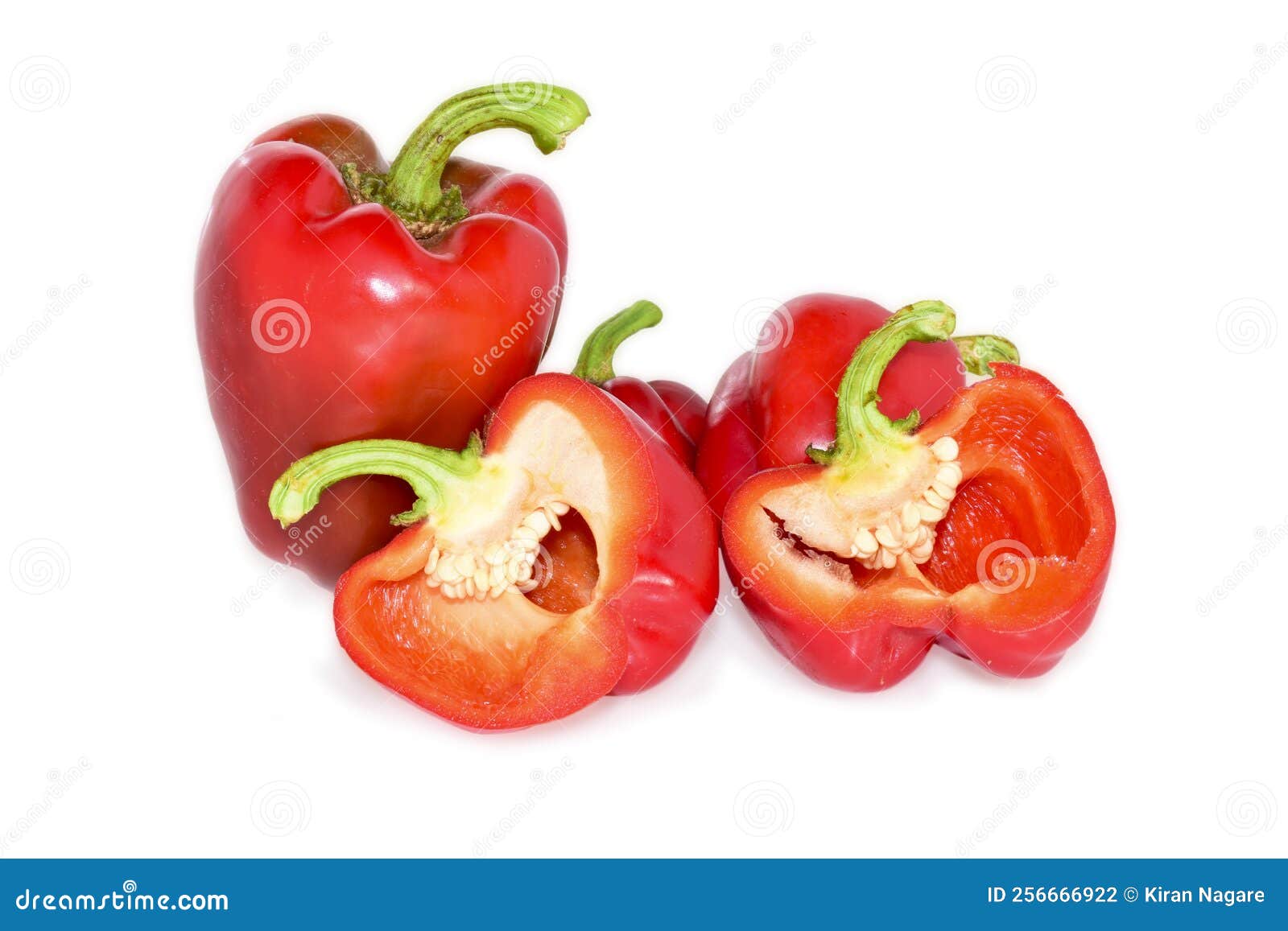 Fresh Red Bell Pepper ( Capsicum ) Stock Photo - Image of organic, stem ...
