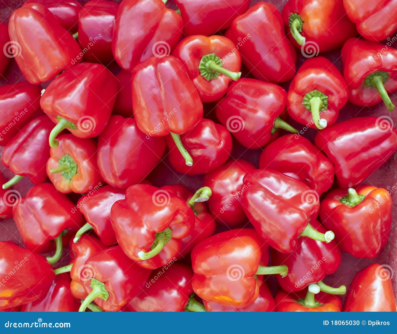 Fresh red bell peppers stock photo. Image of backdrop - 18065030