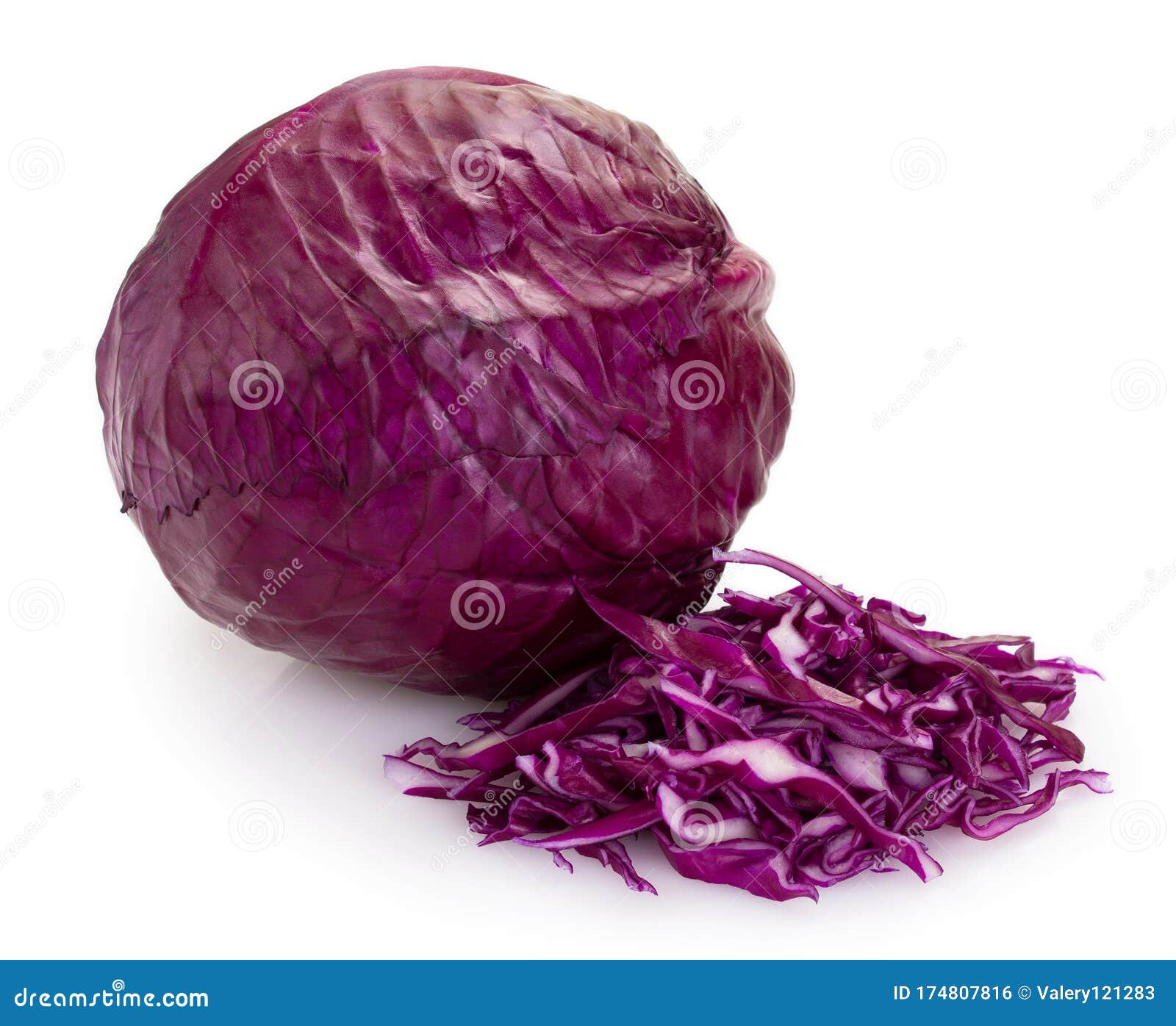 Fresh Red Cabbage on White Background Stock Photo - Image of healthy ...