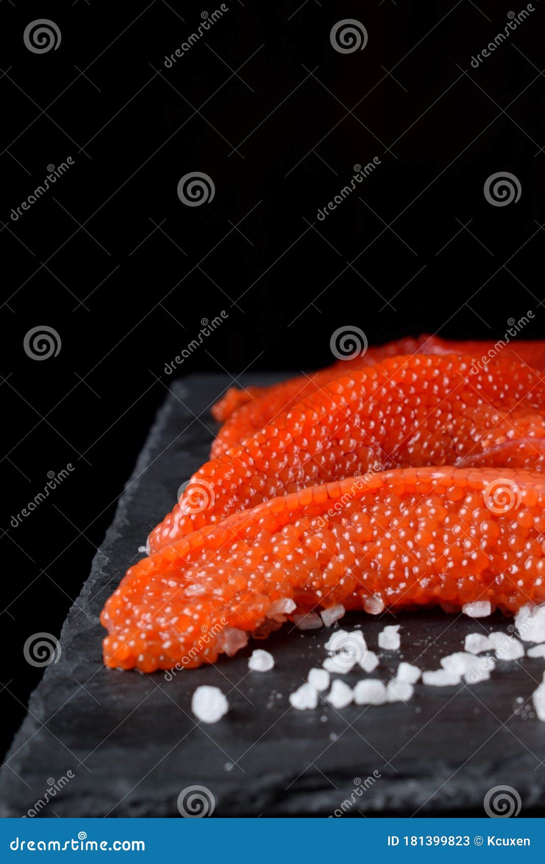 Fresh Red Caviar in the Egg Sack Stock Image - Image of food, feast ...
