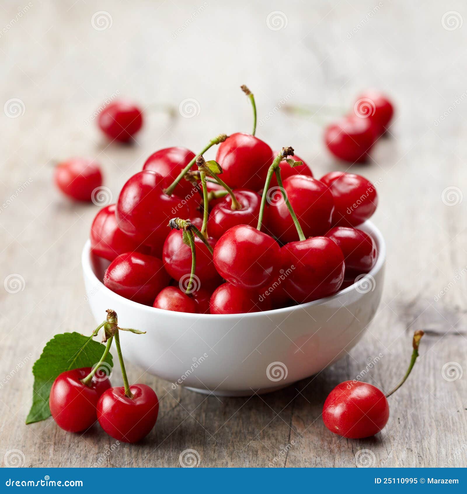 Fresh red cherries stock image. Image of wooden, fruity - 25110995