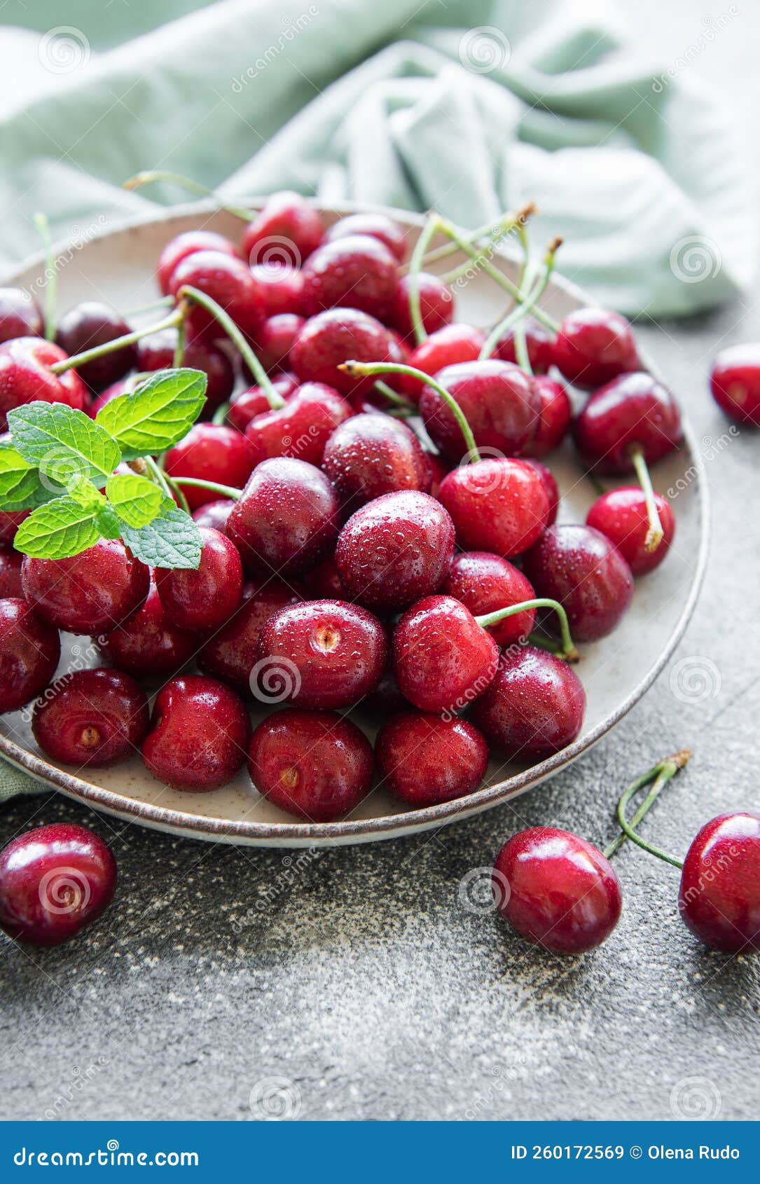 Fresh red cherries fruit stock image. Image of ingredient - 260172569