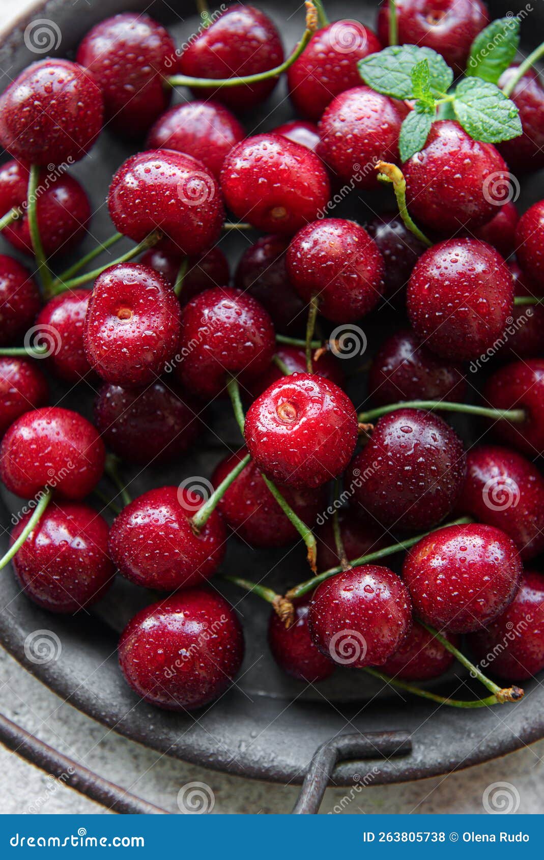 Fresh red cherries fruit stock photo. Image of color - 263805738