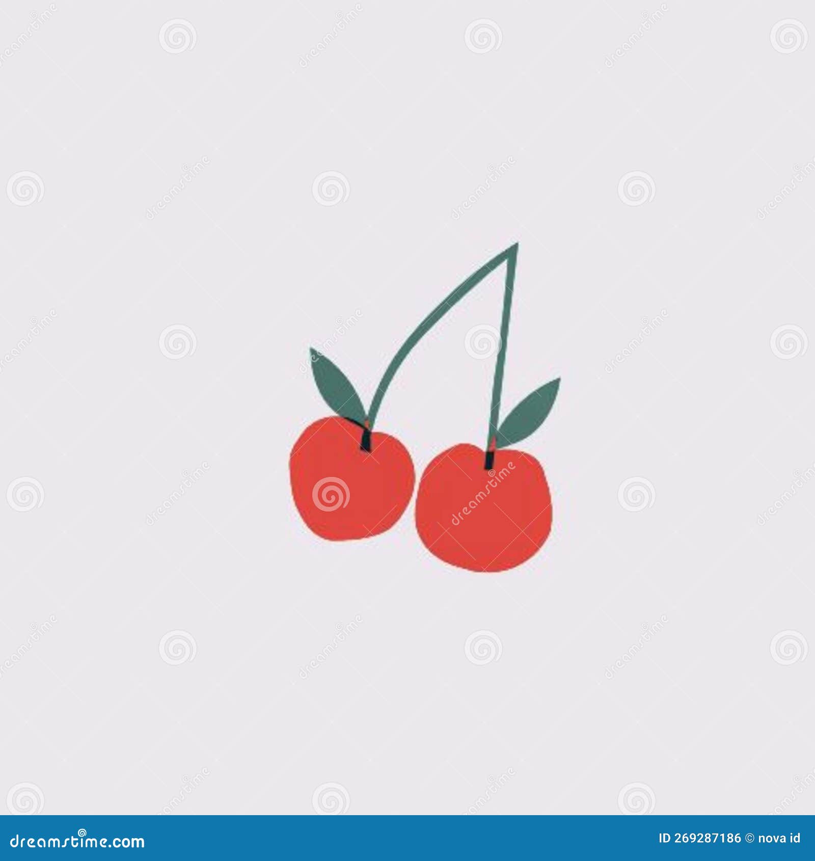 Fresh Red Cherries, Vector Illustration, Clip Art Stock Illustration ...