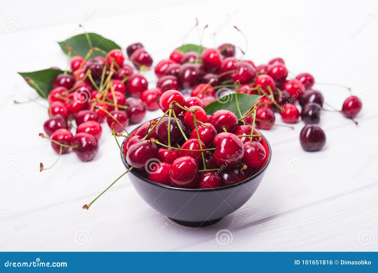 Fresh red cherry fruit stock photo. Image of closeup - 101651816