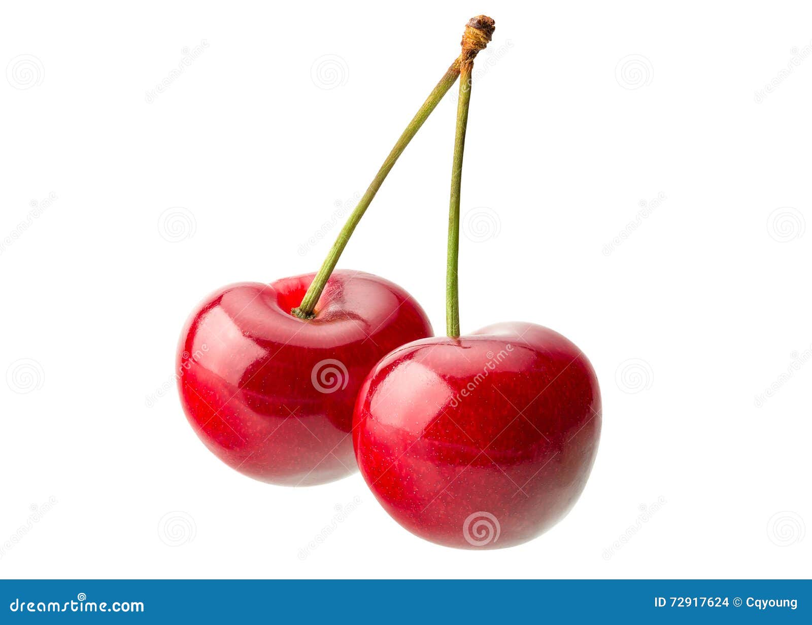Fresh Red Cherry stock photo. Image of macro, field, white - 72917624