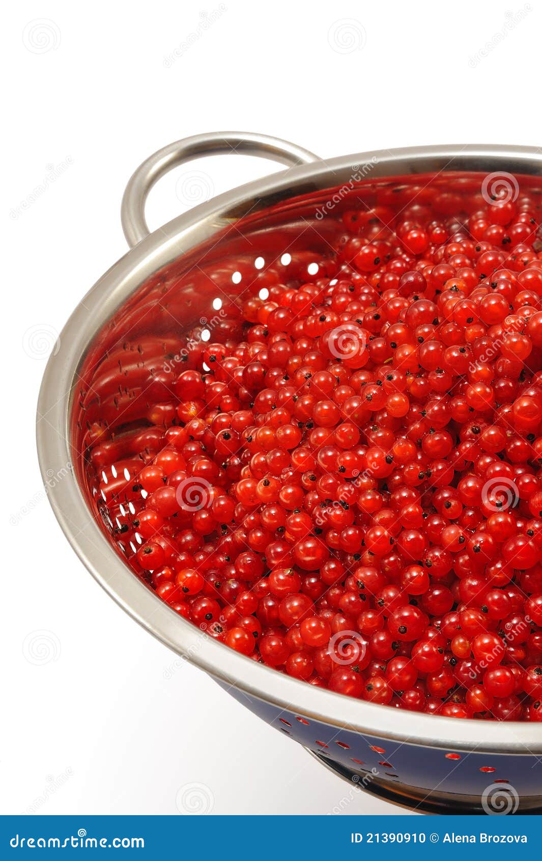 Fresh Red Currant Berries with Water Drops in Cola Stock Photo - Image ...