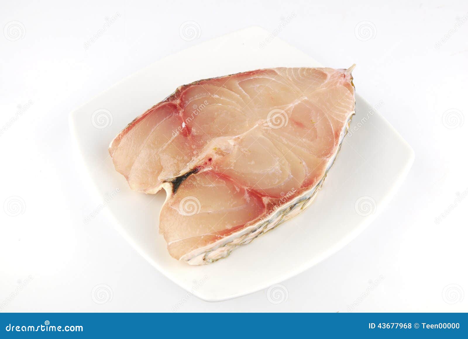 Fresh Red Fish Meat Fillet on White Background Stock Photo - Image of ...