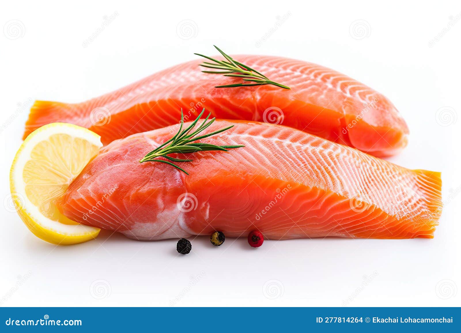 Fresh Red Fish on White Background. Created with Generative AI Stock ...
